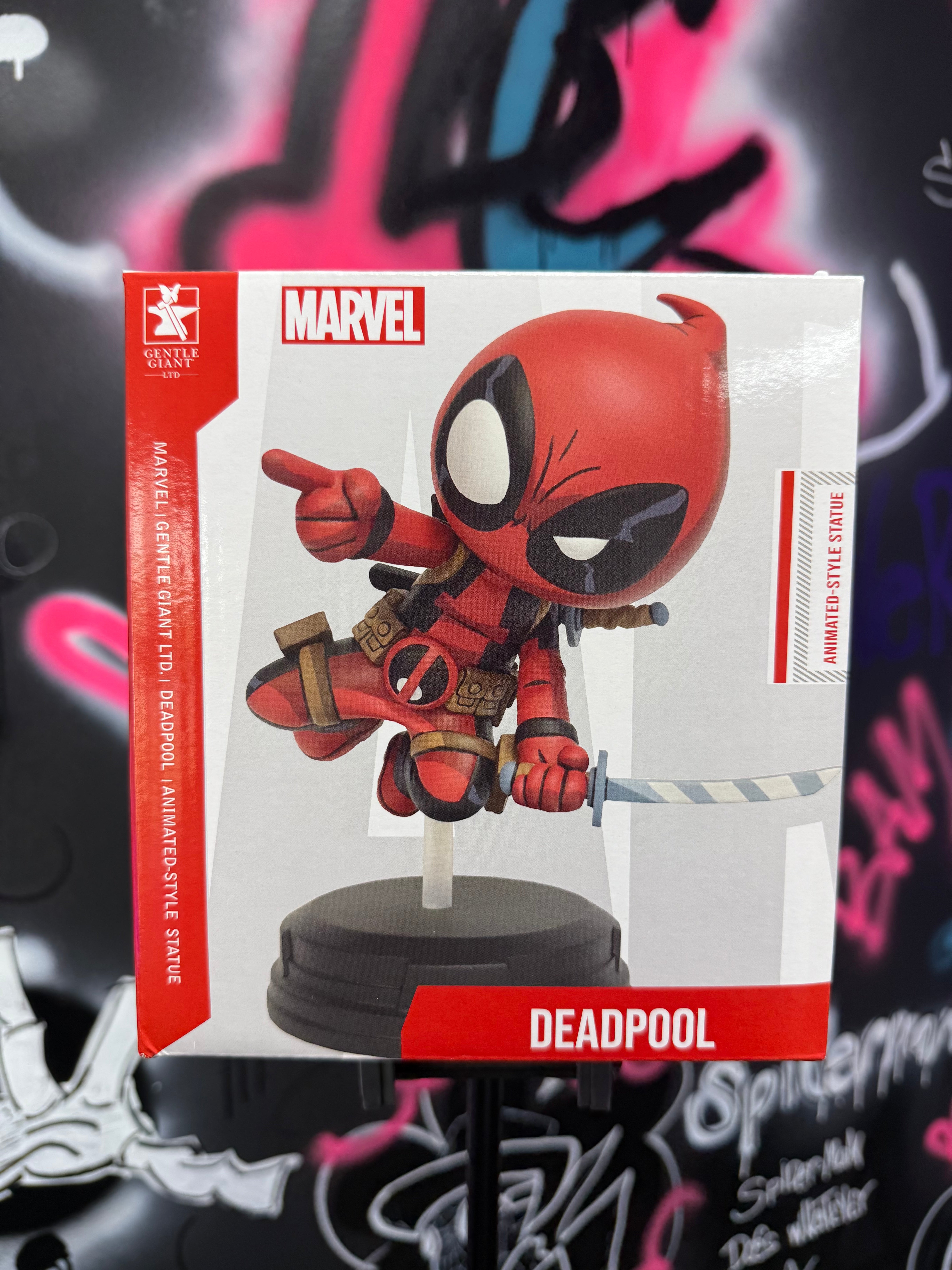 Marvel Animated Style Deadpool Statue [Finger Guns] – Lostboy Comics